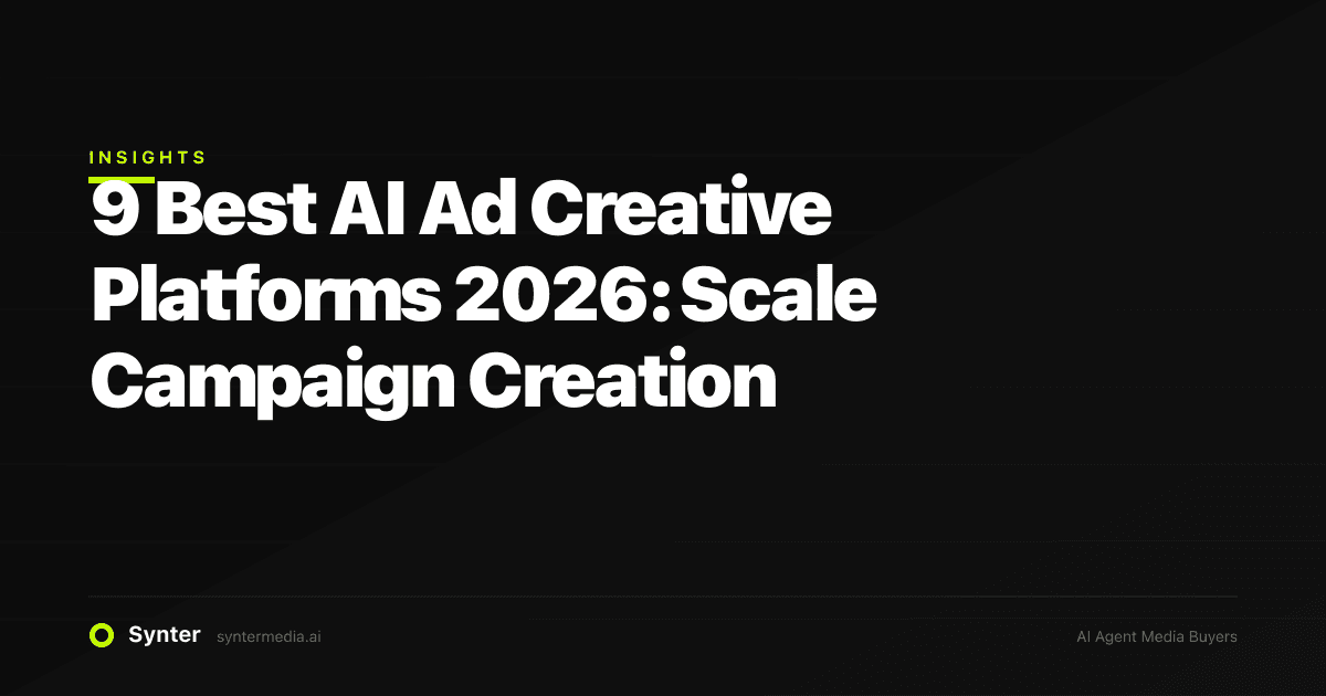 AI Ad Creative Platforms: 9 Compared for 2026 | Synter